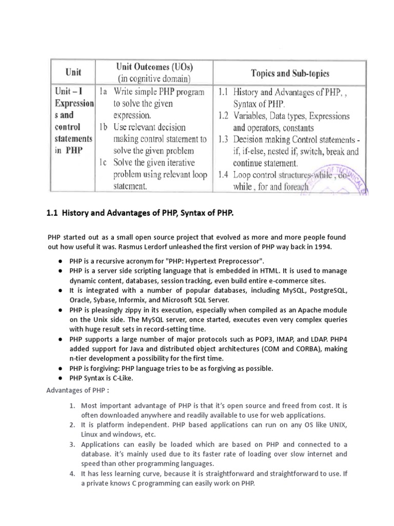 WBP Chapter 01 | PDF | Control Flow | Php