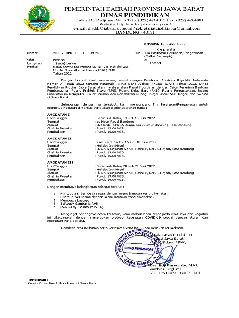 Undangan Rakor | PDF