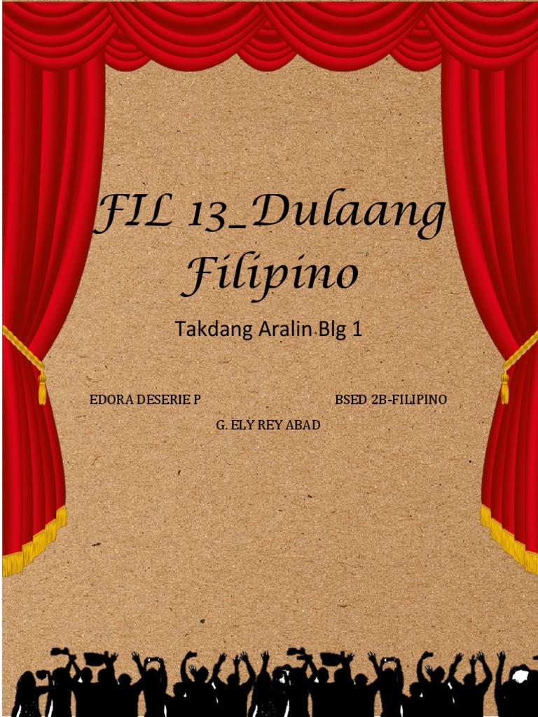 Fil 13 - Dulaang Filipino | PDF