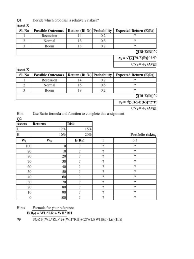 Finance Minor Project | PDF | Probability Theory | Mathematical And ...