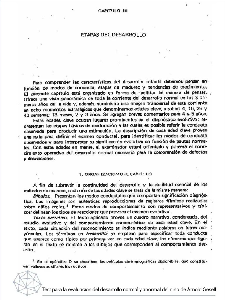 Test de desarrollo infantil de Gesell | PDF | Salud y bienestar