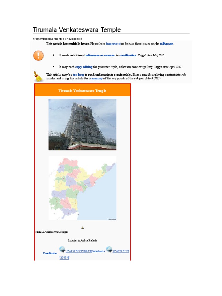Tirumala Temple: A Pilgrim's Guide | PDF | Theistic Indian Philosophy ...