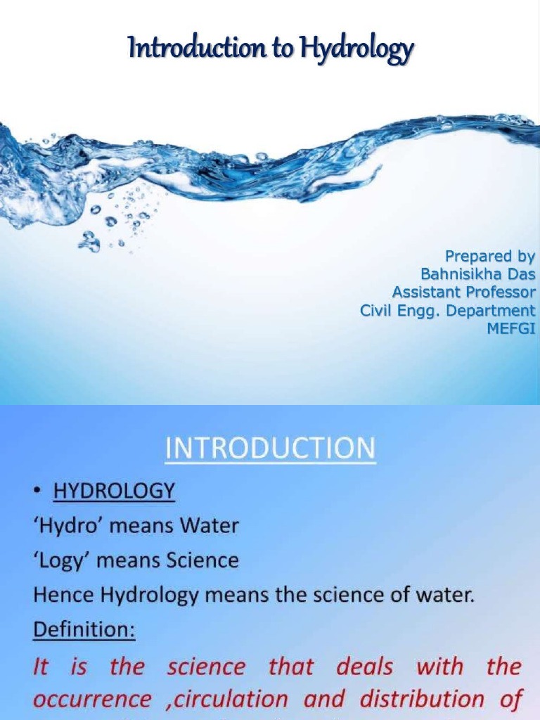 1 Introduction To Hydrology 108132250 | PDF