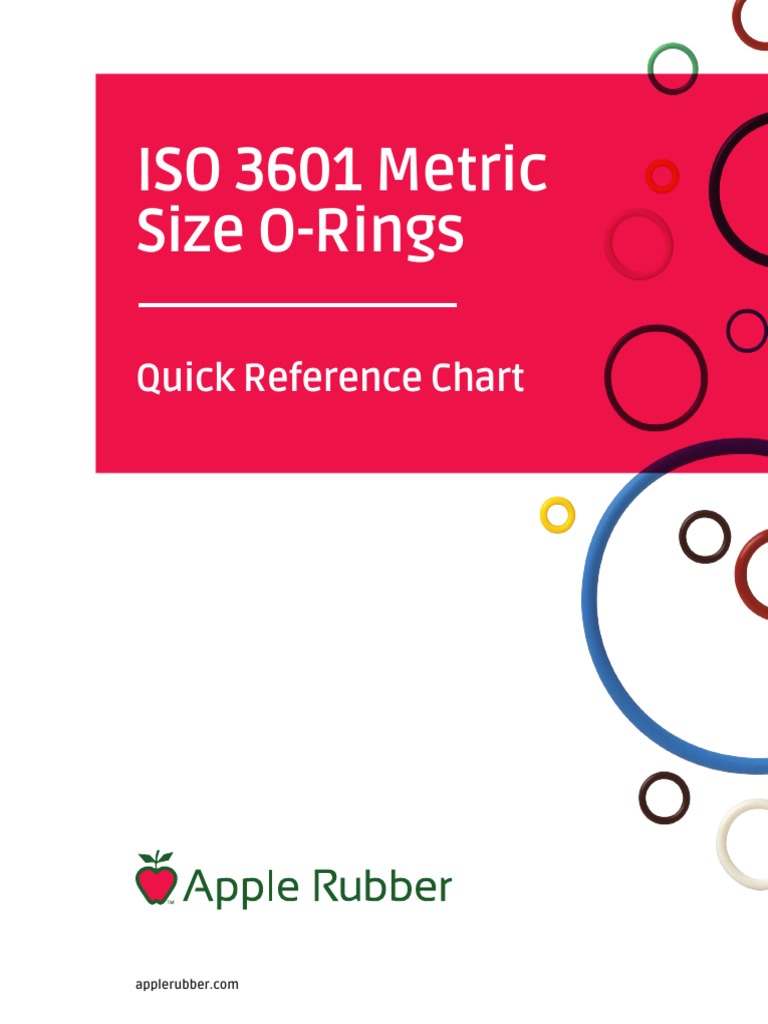 ISO 3601 Metric Size O-Rings: Quick Reference Chart | PDF | Materials ...