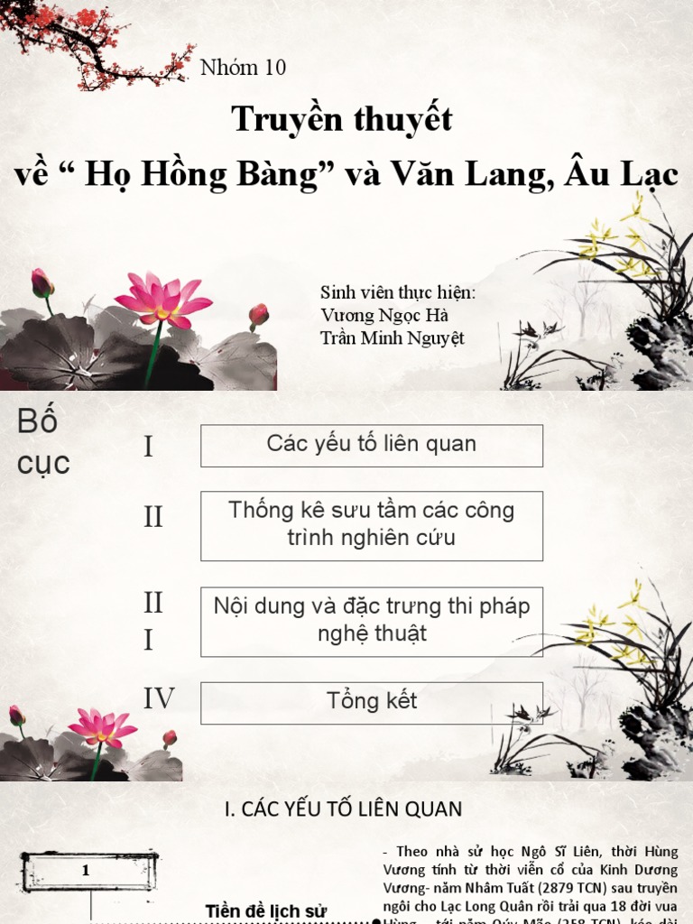 Nhom 10 Truyen Thuyet Ve Hong Bang Van Lang Au Lac | PDF