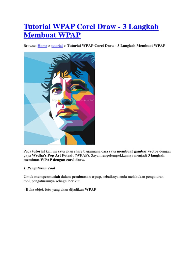 Tutorial WPAP Corel Draw | PDF