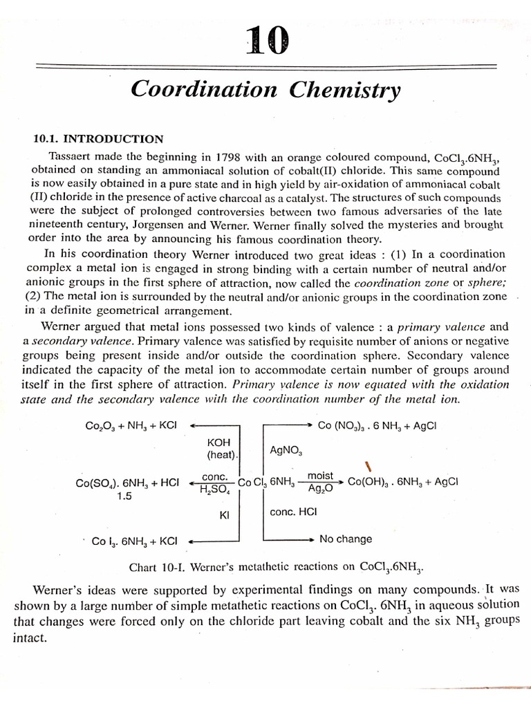 Coordination Chemistry | PDF