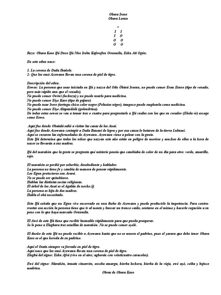 06 Obara Iroso | PDF | Santeria