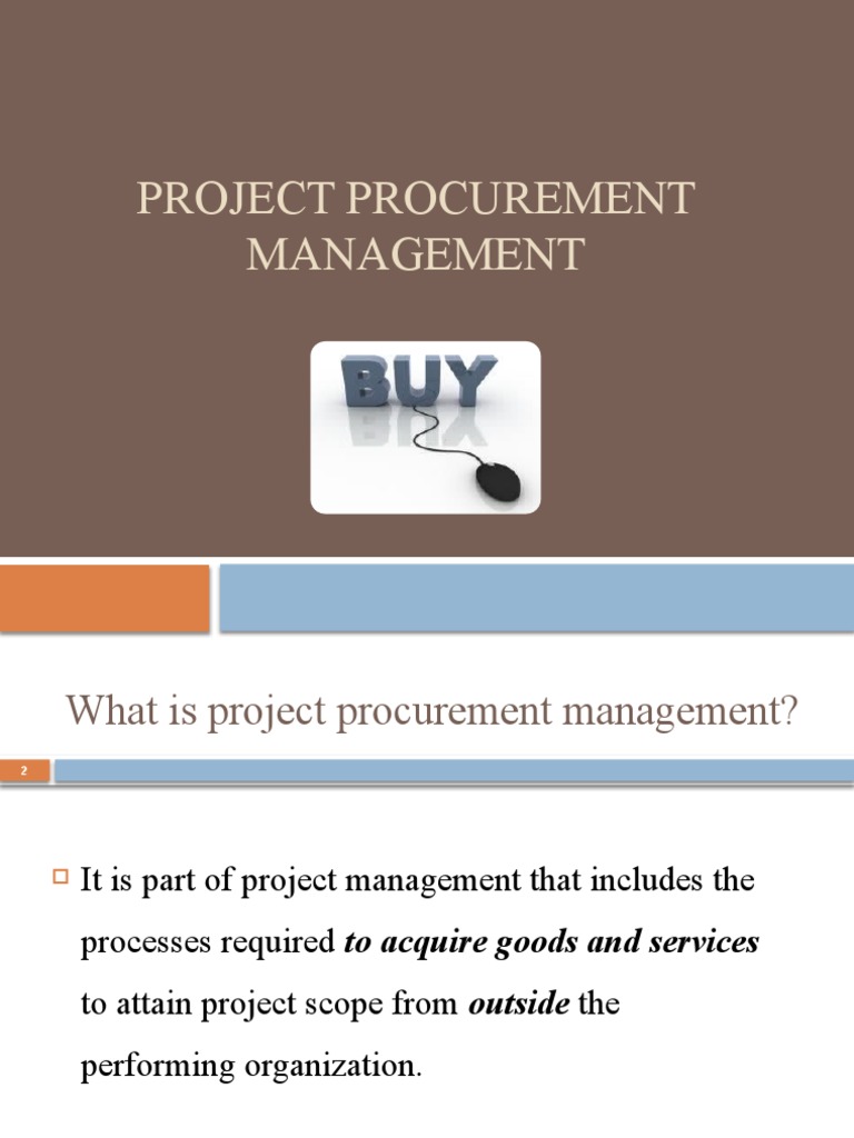 Project Procurement Management | PDF | Request For Proposal | Procurement