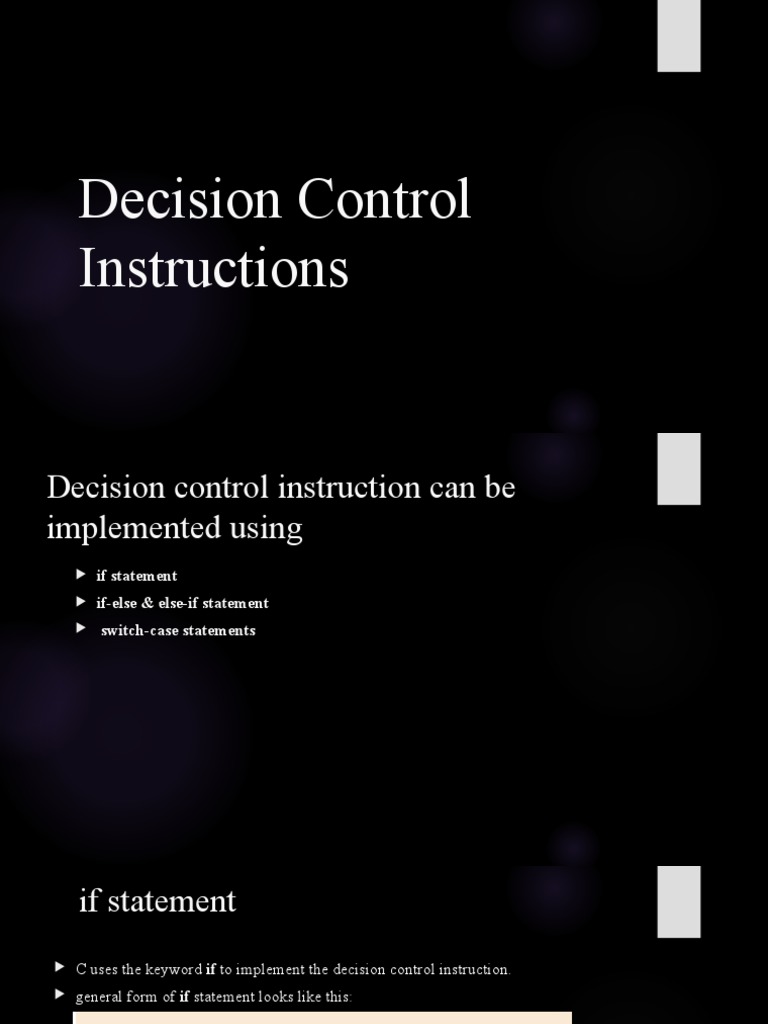 Understanding Decision Control in C | PDF | Computer Science | Computer ...