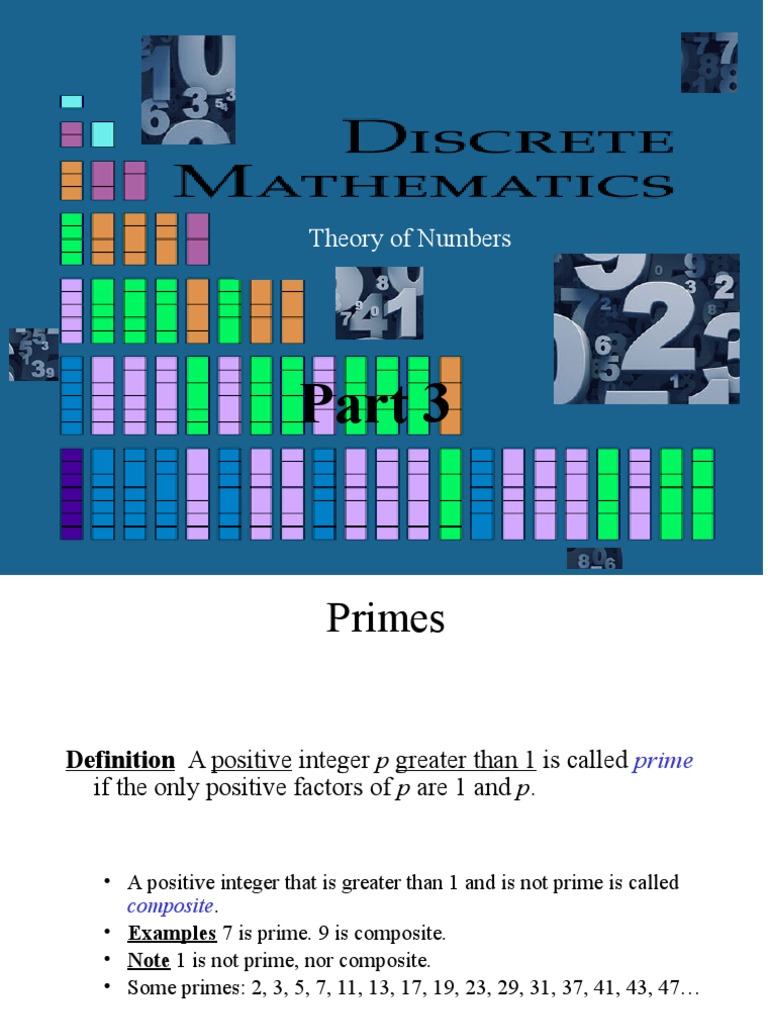 Discrete Mathematics: Theory of Numbers | PDF | Prime Number | Factorization