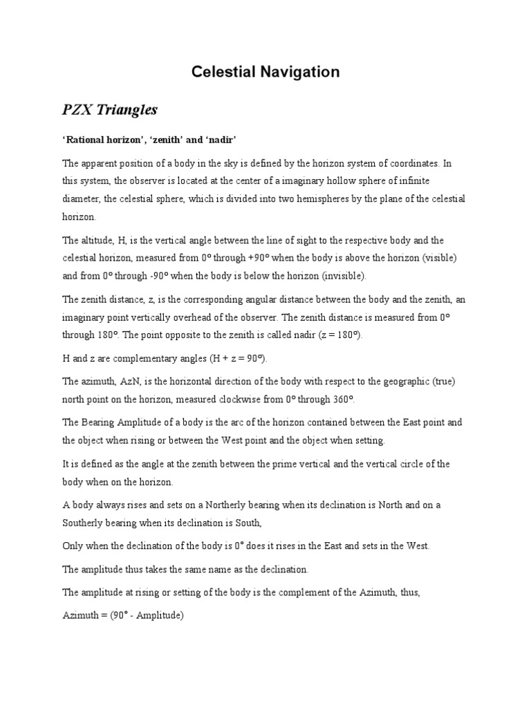 PZX Triangle | PDF | Twilight | Horizon