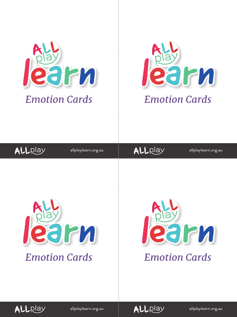 Emotion Cards for Kids' Learning | PDF | Emotions | Feeling