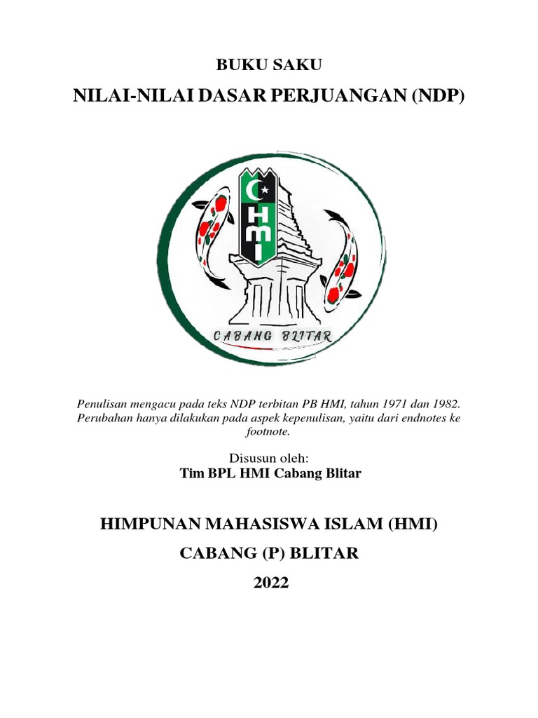 Buku Saku NDP BPL HMI Cabang Blitar | PDF | Agama & Spiritualitas