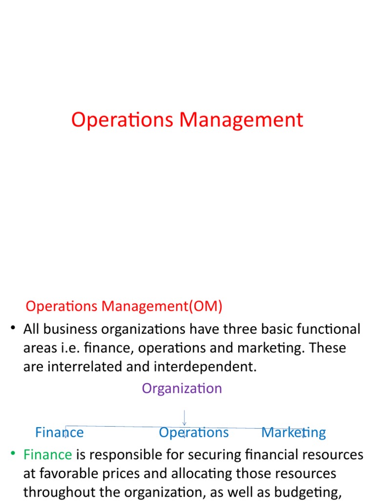 Understanding Operations Management in MBA | PDF | Labour Economics ...
