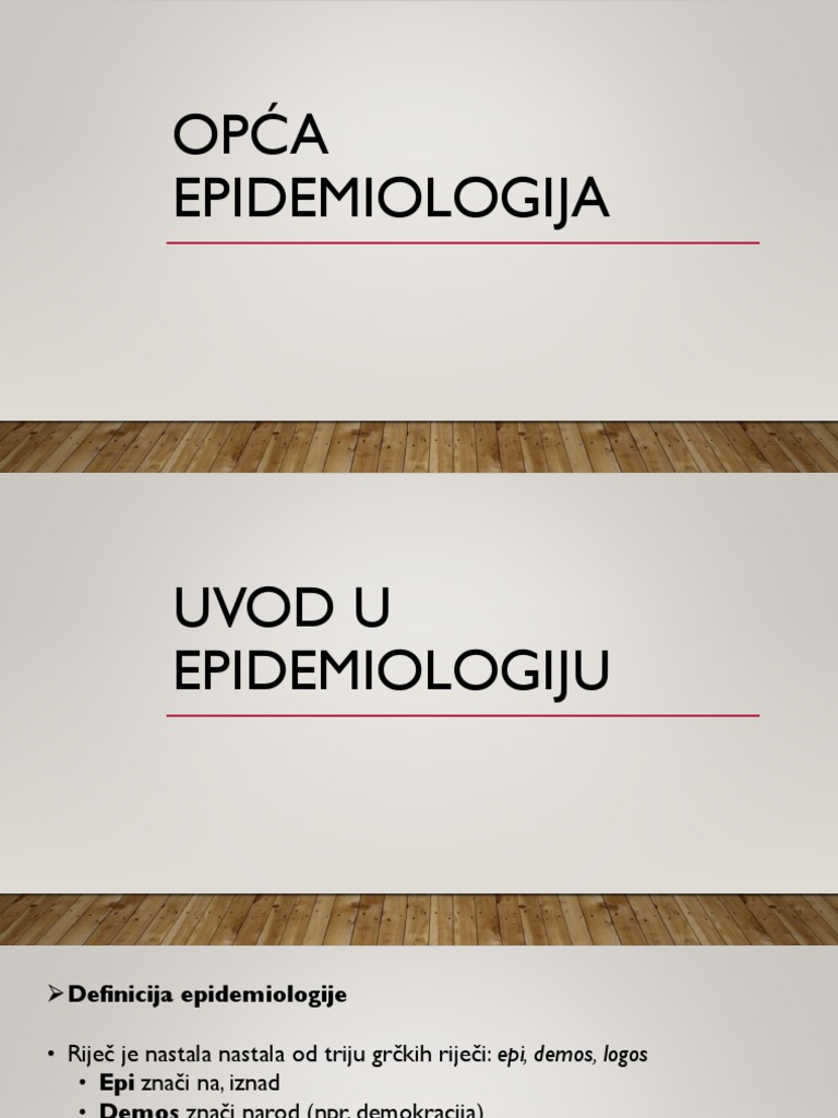 Opća Epidemiologija | PDF