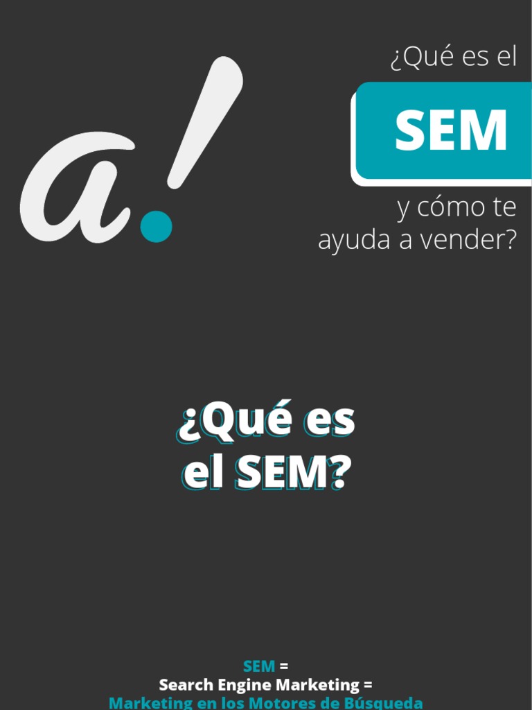 SEM (Search Engine Marketing) : Qué Es y Cómo Funciona | PDF ...