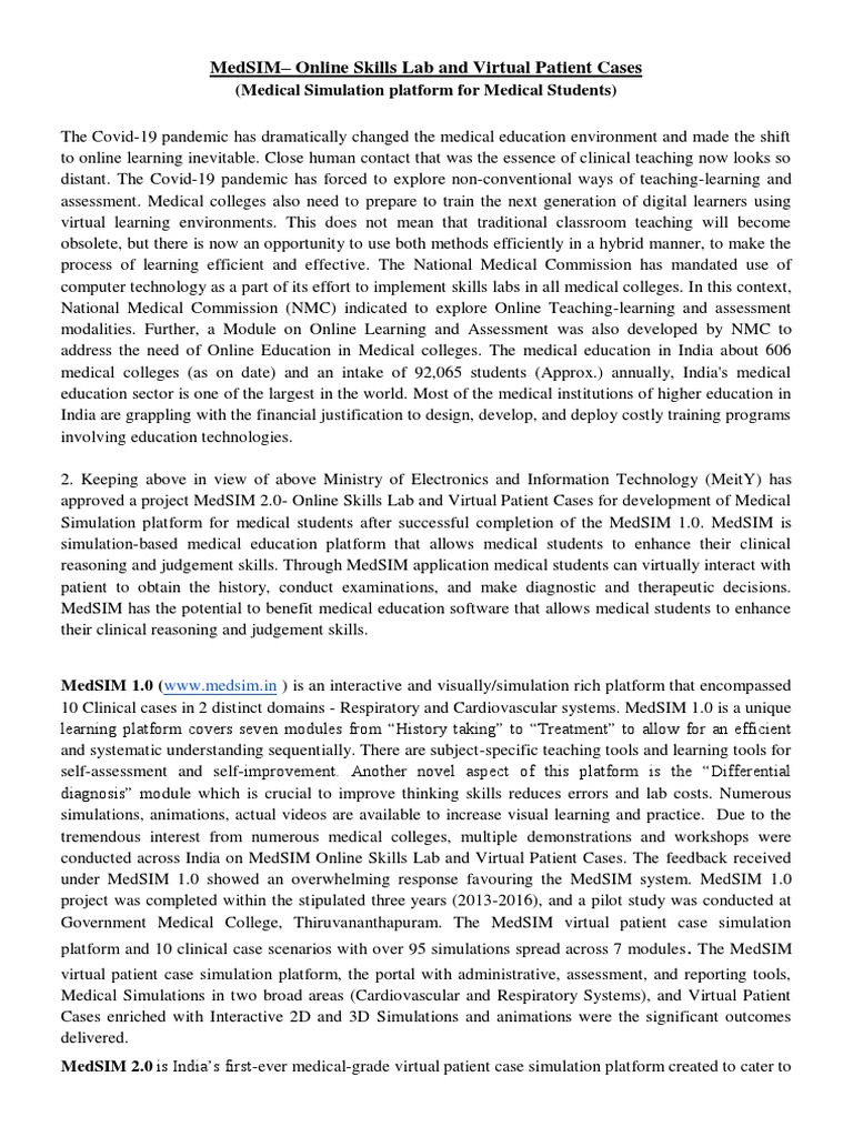 Medsim - Online Skills Lab and Virtual Patient Cases: (Medical ...