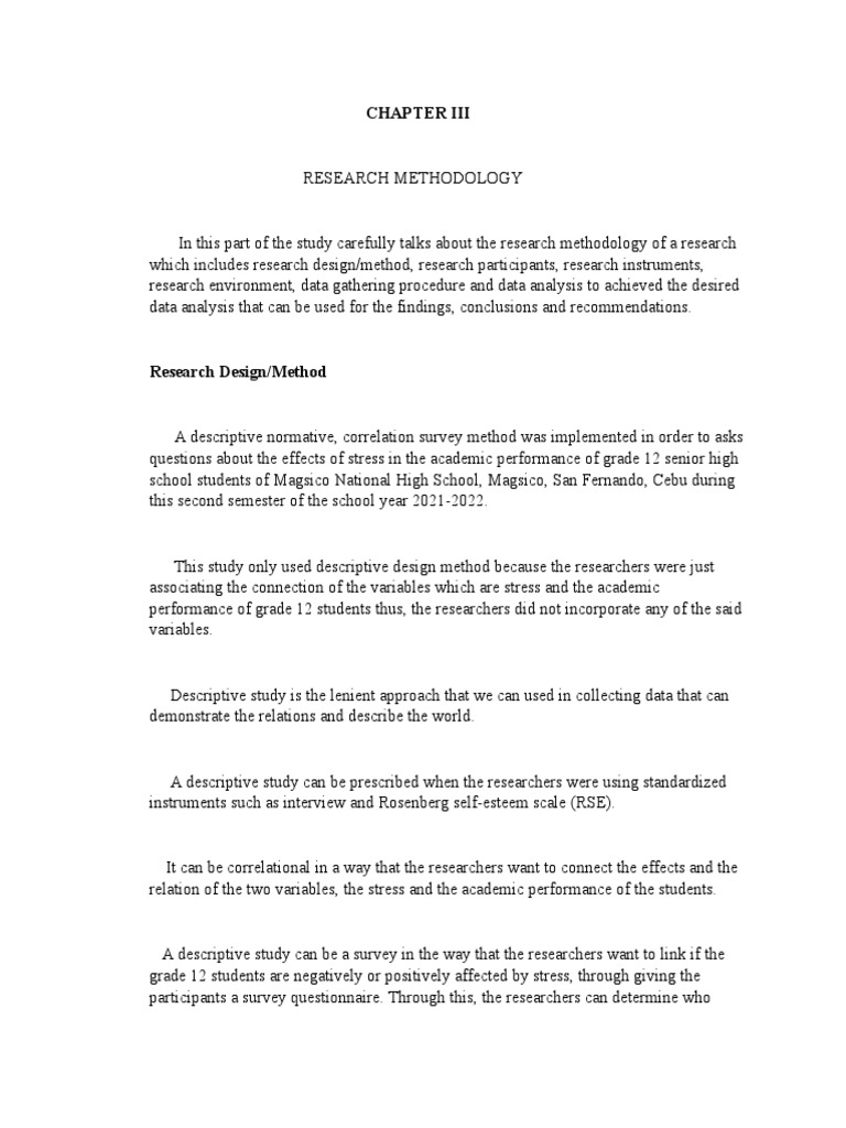 Chapter Iii | PDF | Survey Methodology | Statistics