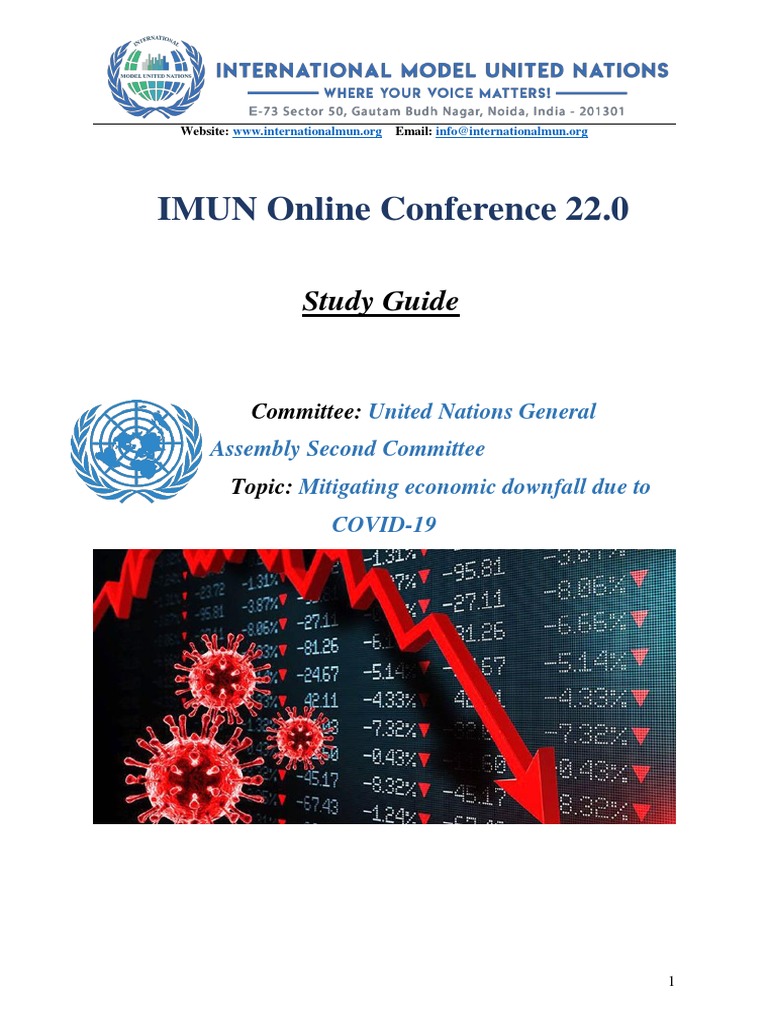 ECOFIN MUN Study Guide: COVID-19 Impact | PDF | Unemployment | Recession