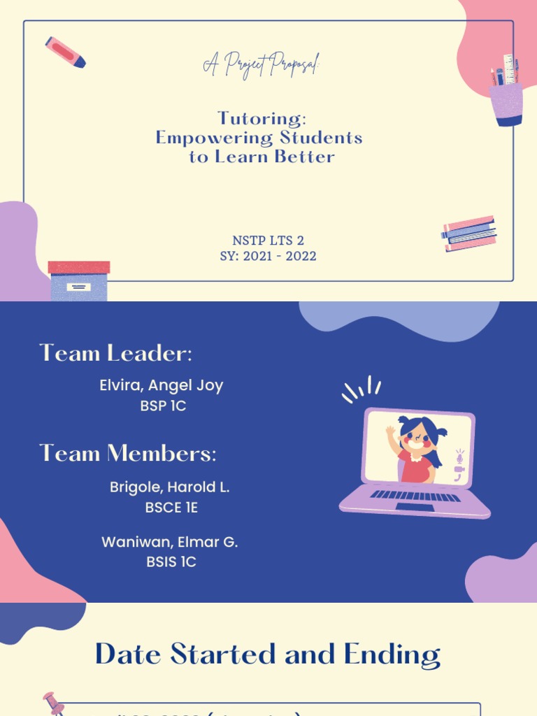 NSTP Project Proposal Tutoring | PDF | Intelligence | Behavior Modification