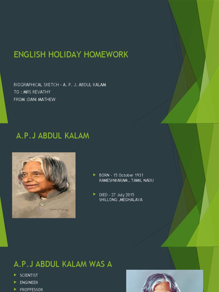 English Holiday Homework | PDF