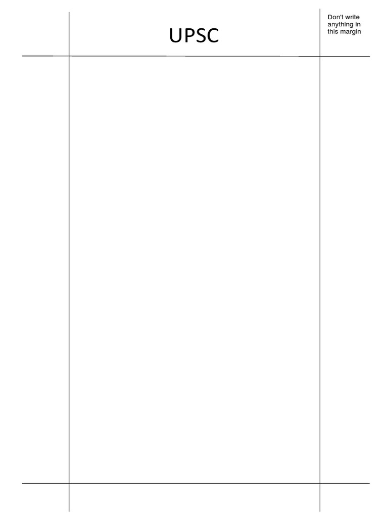 UPSC Blank Sheet | PDF