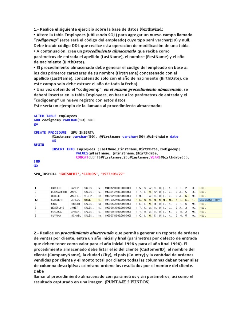 Examen Final | PDF | SQL | Desarrollo de software
