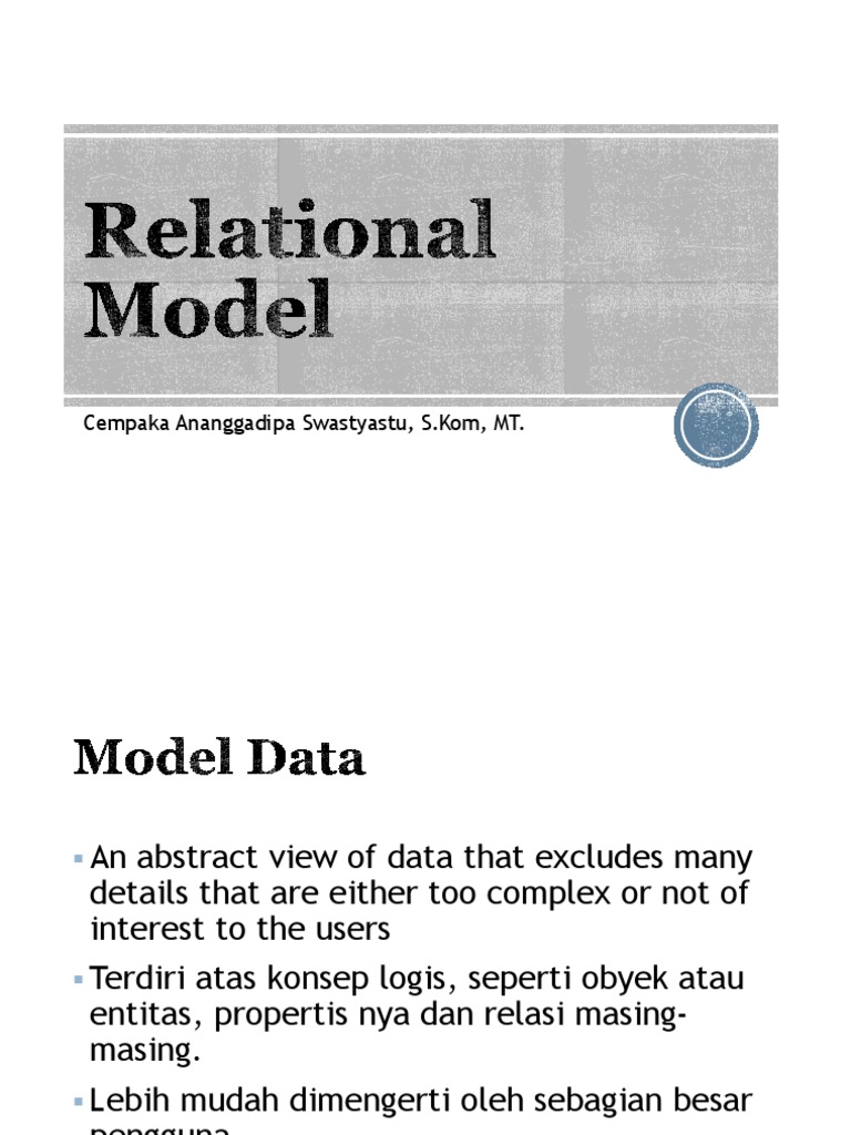 03 Relational Model | PDF