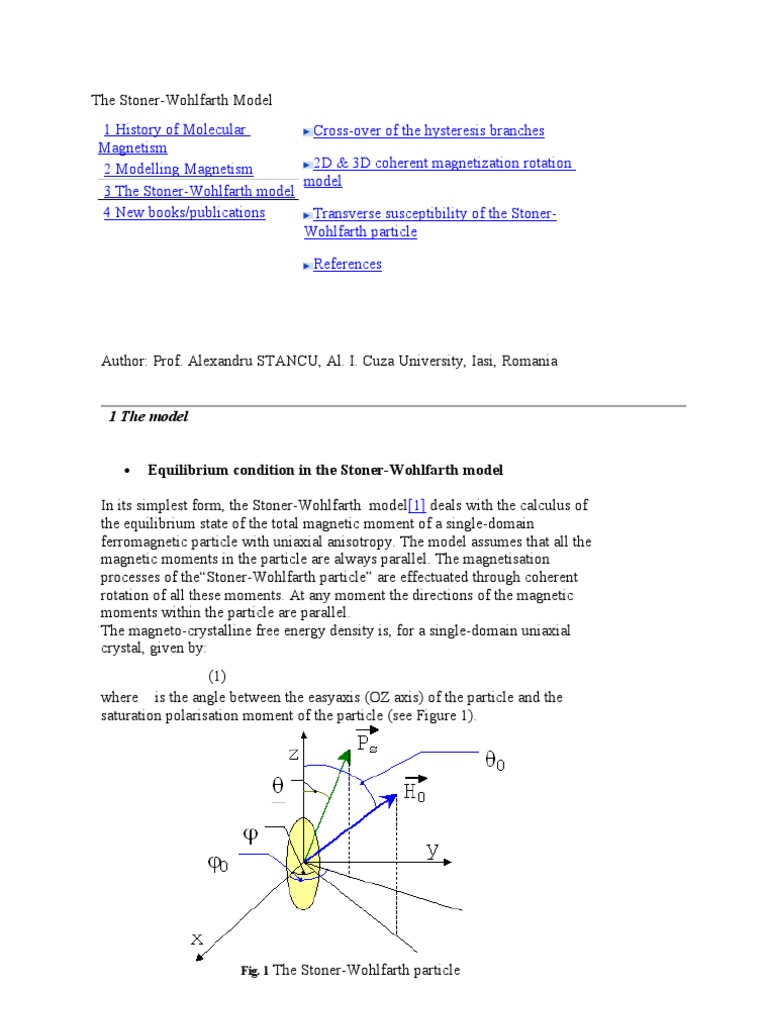 SW Model | PDF | Physics | Applied And Interdisciplinary Physics