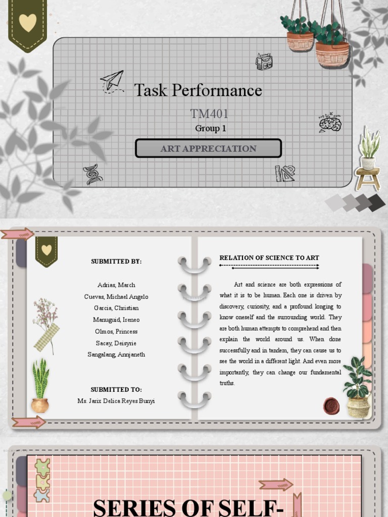 Task Performance: Art Appreciation | Descargar gratis PDF | Science ...