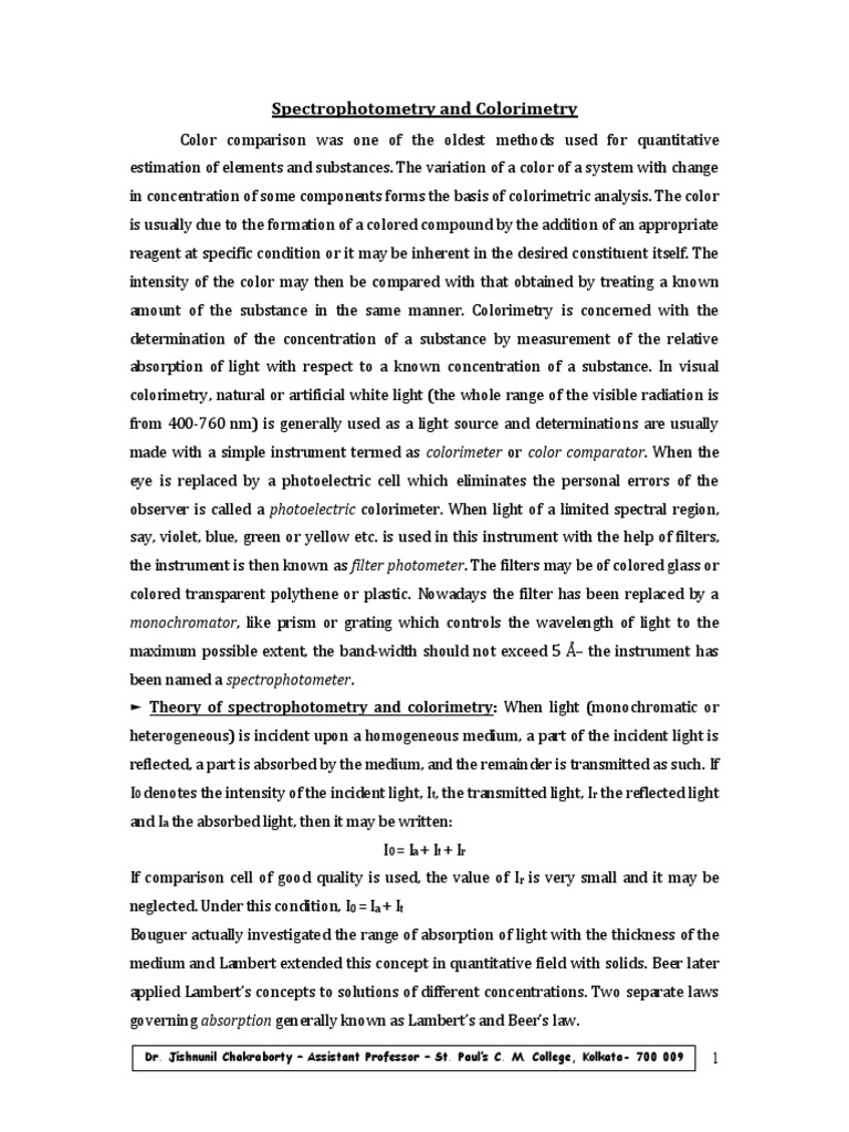 Optical-Methods Part1 | Download Free PDF | Spectrophotometry | Chemistry