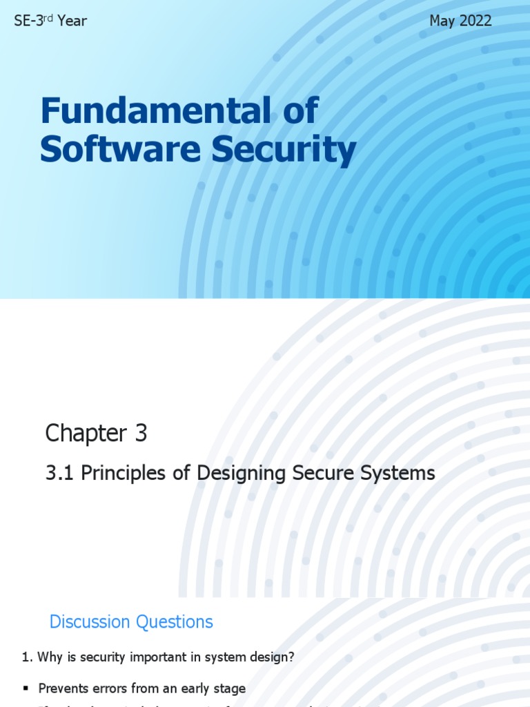Chapter-3.1 Principles of Designing Secure Systems | PDF | Information ...