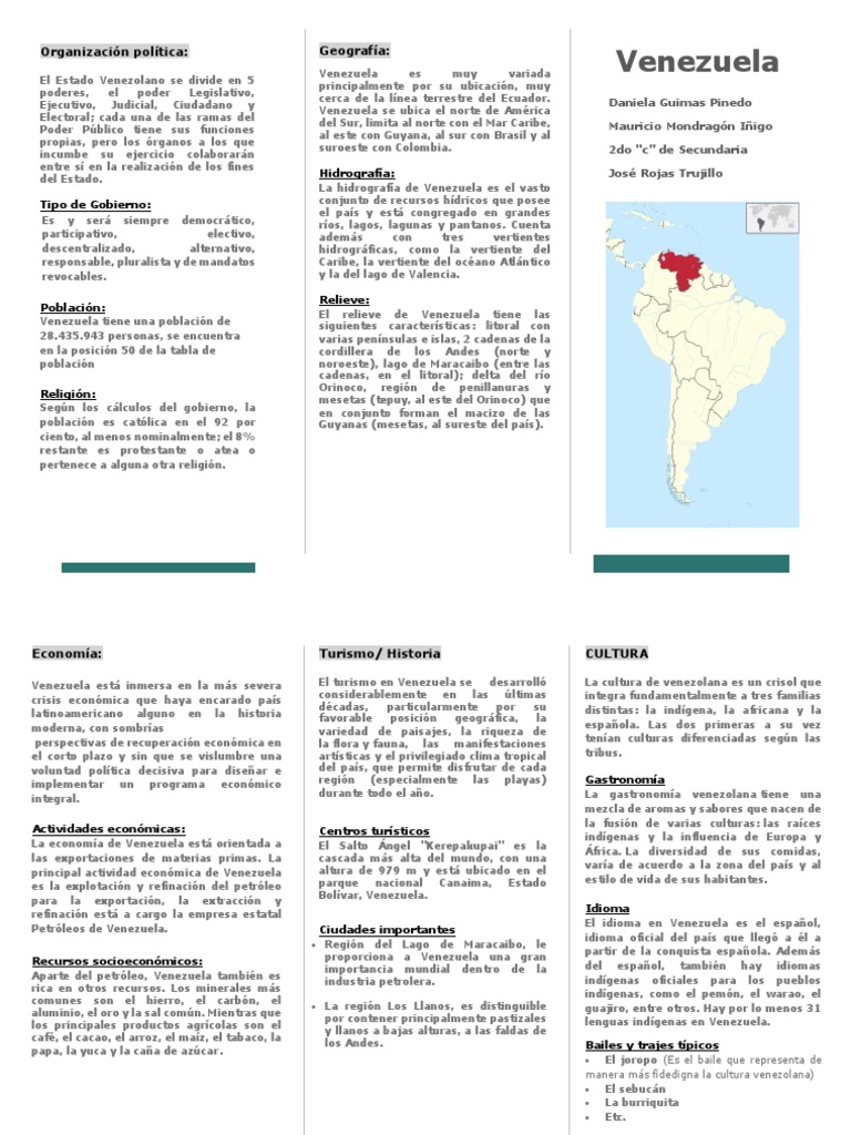 Triptico de Venezuela | PDF | Venezuela