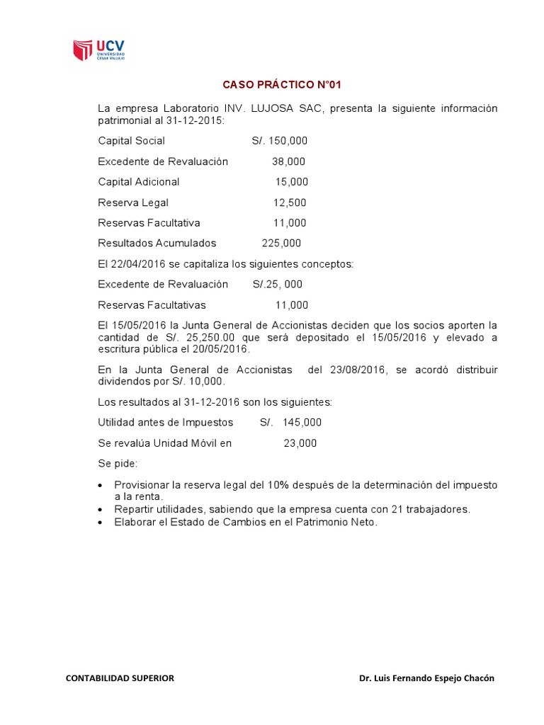 Practica Ecpn 1234 | PDF | Contabilidad | Valor neto