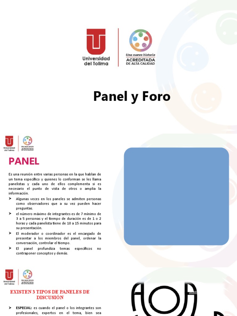 Panel y Foro | PDF | Foro de Internet | Comunicación