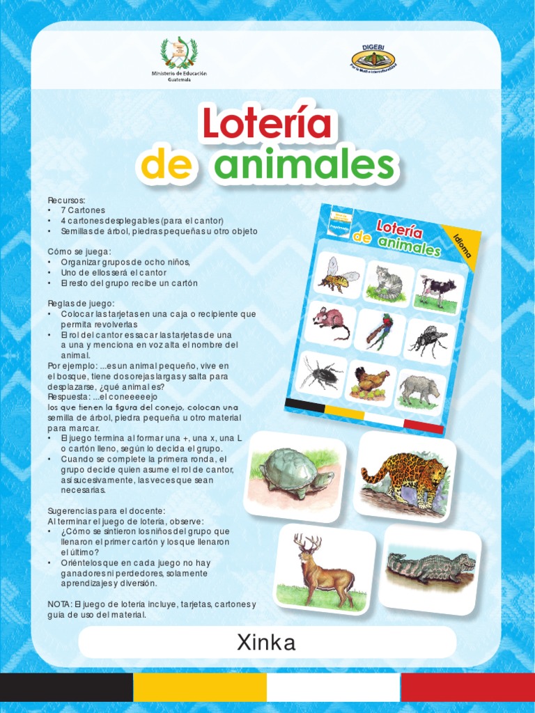 Xinka Loteria de Animales | PDF | Tortuga | Multilingüismo