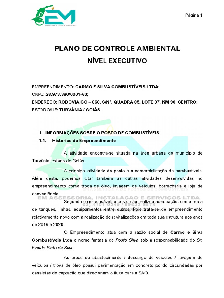 PCA-Plano de Controle Ambiental | PDF | Desperdício