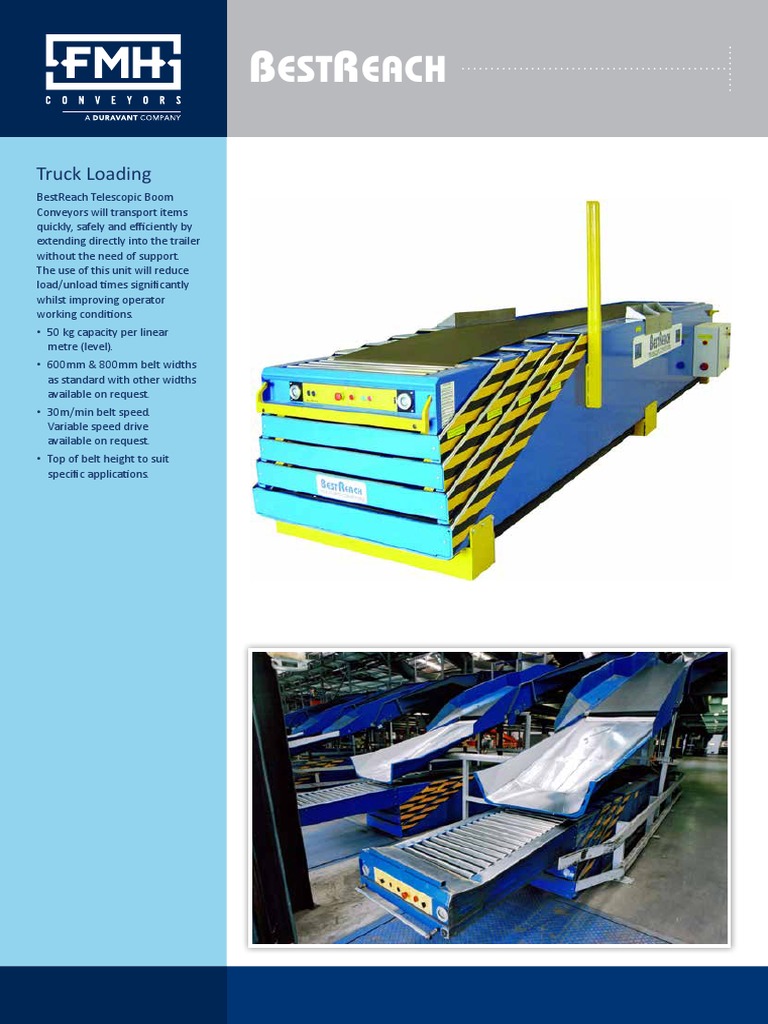 BestReach Telescopic Boom Conveyors | PDF | Belt (Mechanical ...