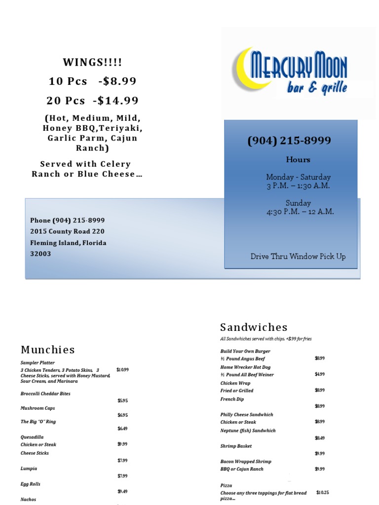 Togo Menu 1 | PDF | Sandwich | French Fries