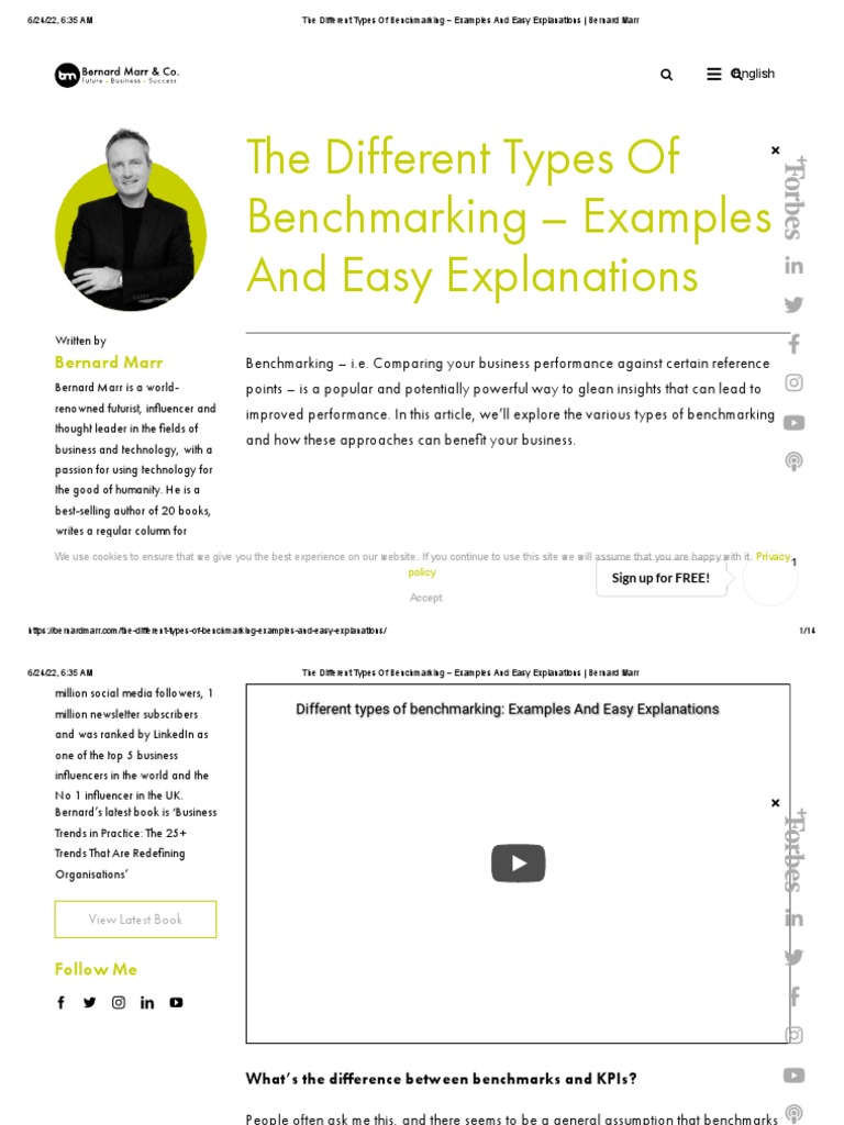The Different Types of Benchmarking - Bernard Marr | PDF | Performance ...
