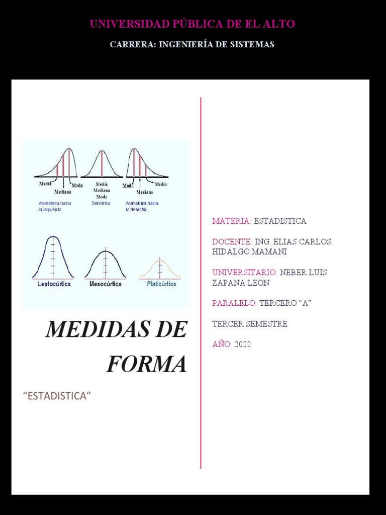 Medidas de forma: Sesgo, curtosis y distribución normal | PDF ...