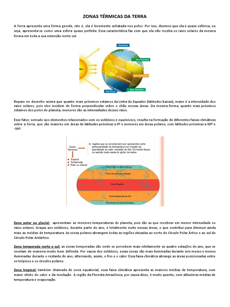 Zonas Térmicas | PDF | Turismo | Ciências e Matemática