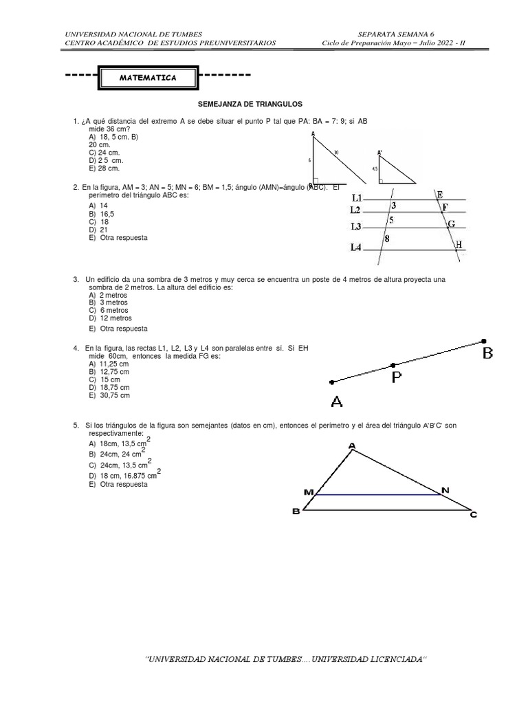 6ta Semana Caepu - Matematica Mayo 2022 | PDF | Triángulo | Geometría ... 6ta Semana Caepu - Matematica Mayo 2022 | PDF | Triángulo | Geometría ...