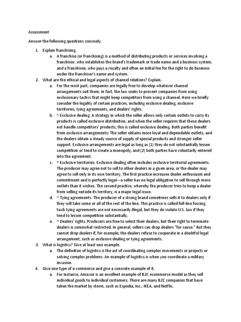 Labing-Isa. Julius Ceazar T. - Activity 9 | PDF | Franchising | Market ...