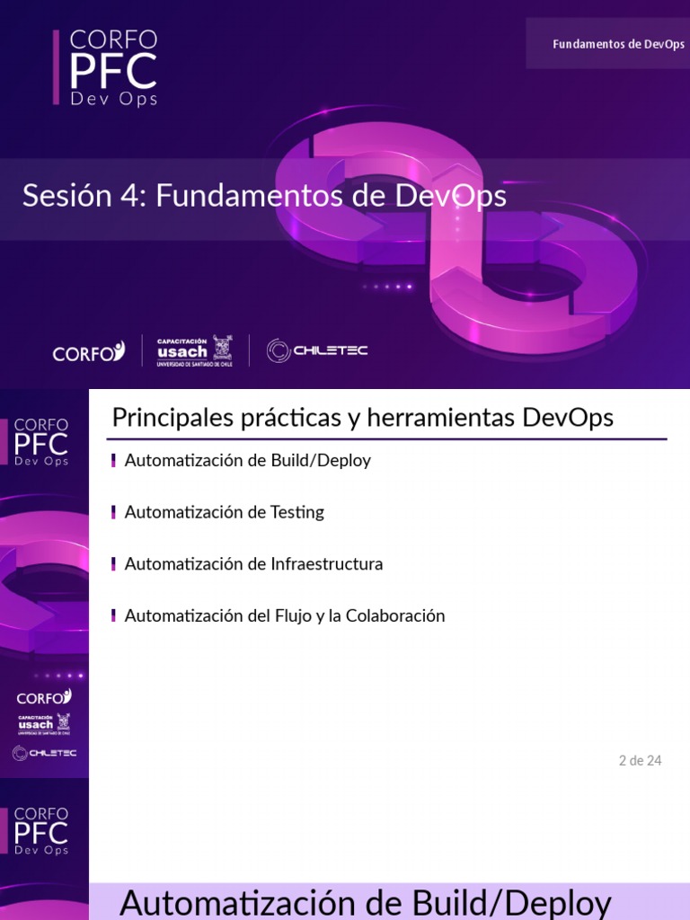 Fundamentos DevOps Corfo Clase 4 | PDF | Selenio (software) | Desarrollo de software