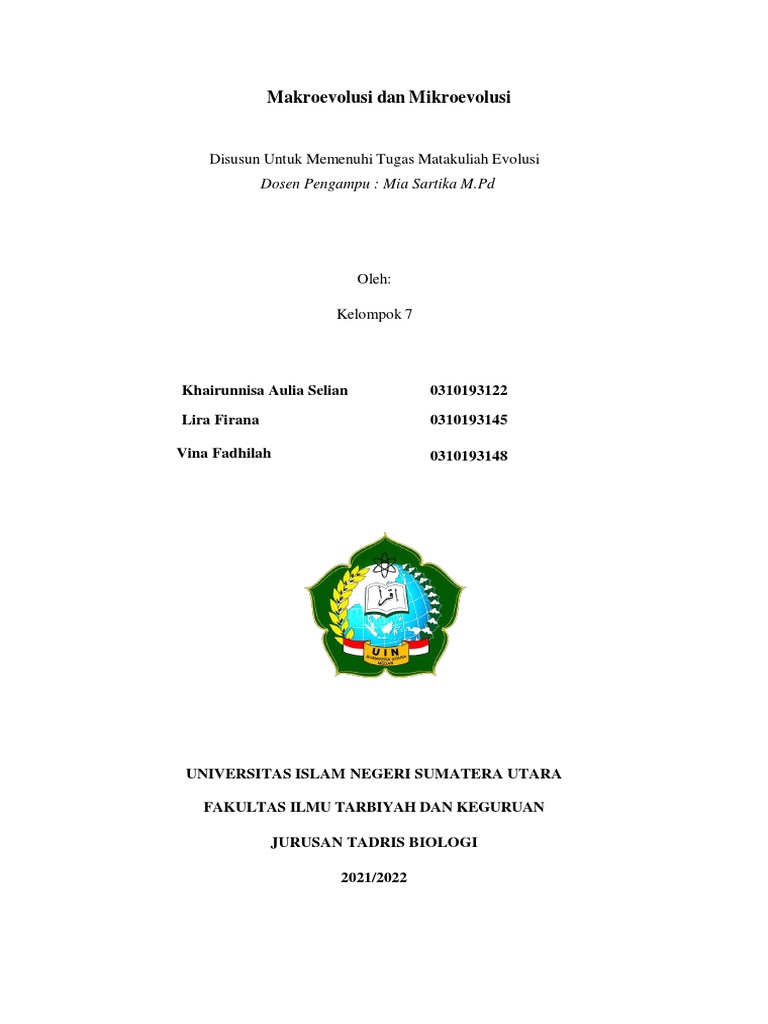 Makroevolusi Dan Mikroevolusi Kel 7 | PDF