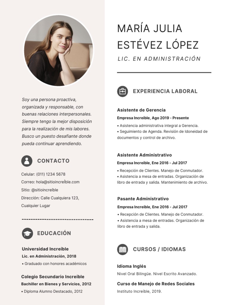 CV Plantilla | PDF | Contador | Contabilidad