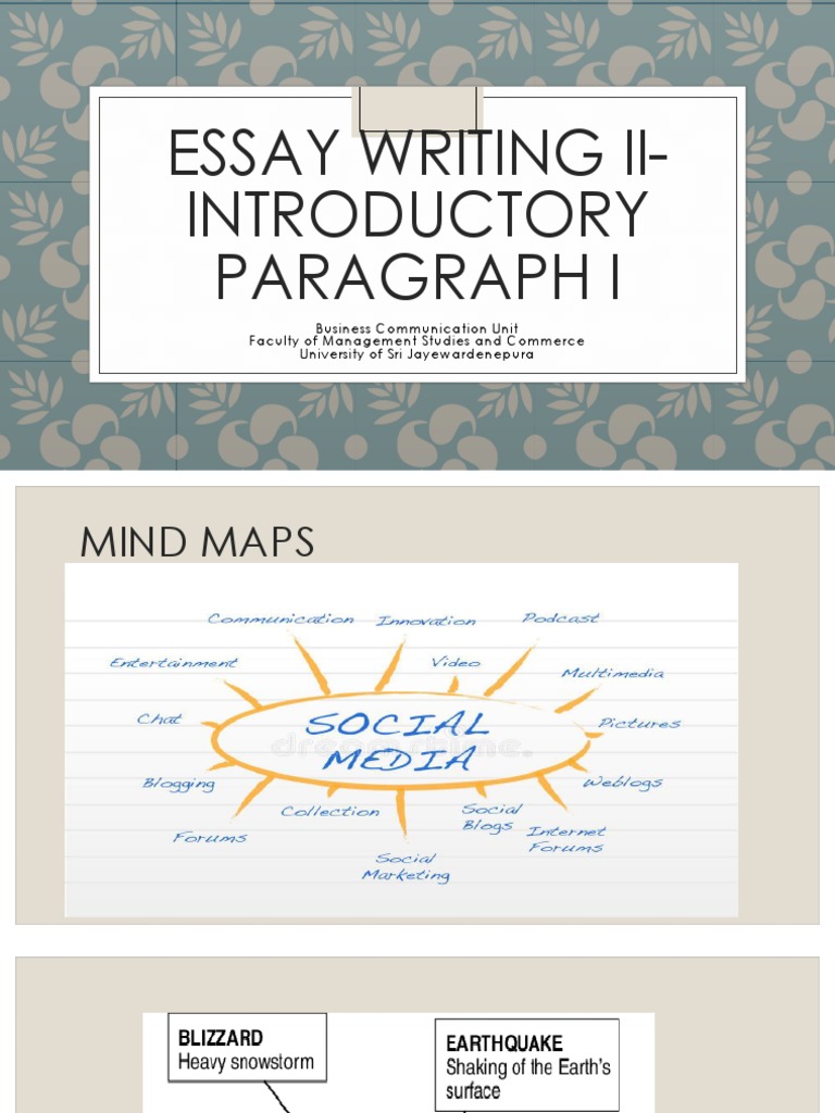 Essay Writing II - Introductory Paragraph I | PDF | Career & Growth | Art