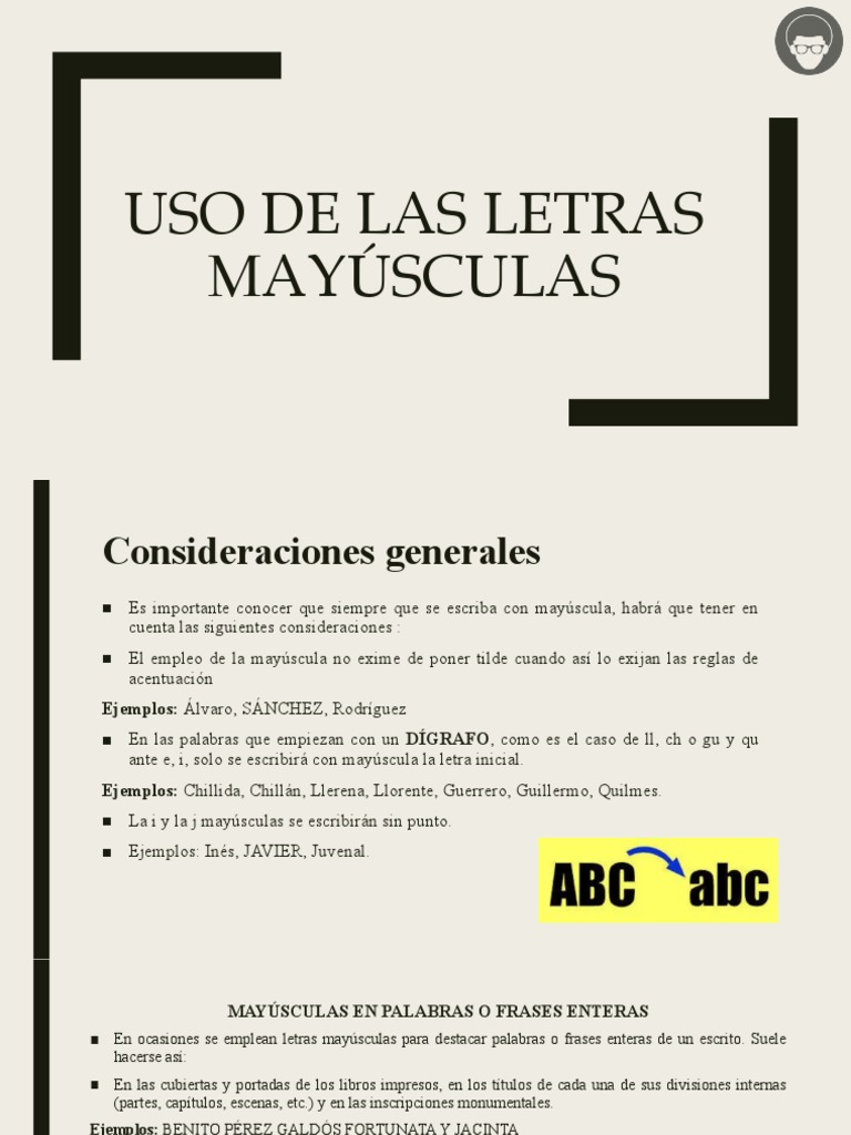 Uso de Las Letras Mayúscula | PDF | Caso de carta